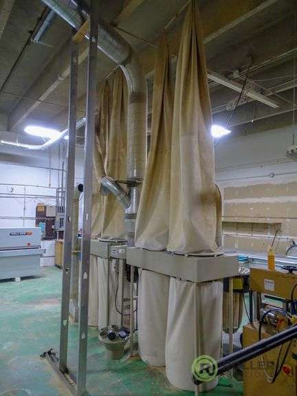 Lobo Machinery DC-8010 4-Bag Dust Collector, Fuhong Induction Motor, 7 ...