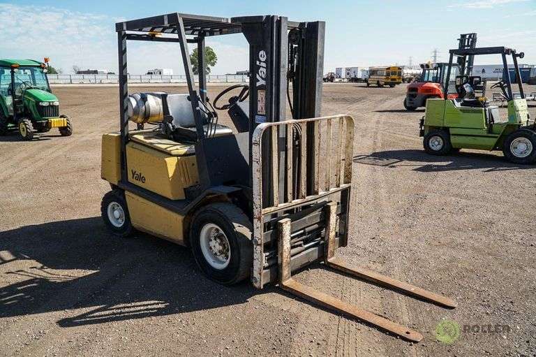 1992 Yale GLP050 5000 LB Capacity Forklift, 4-Cylinder LP Engine ...