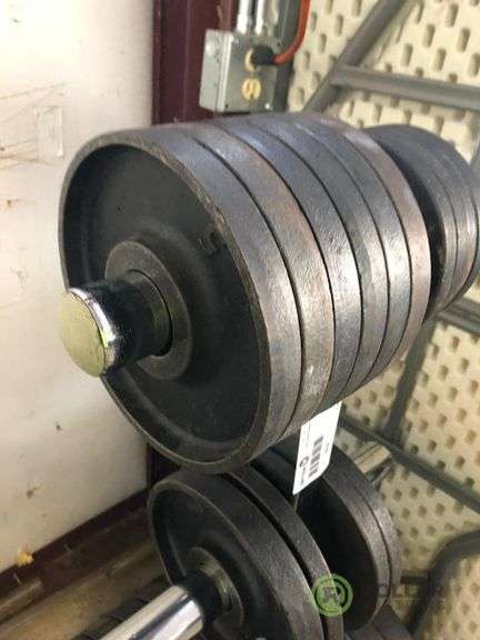 Weight Plates, (8) Ivanko 45-Lb(4) 10-Lb, (6) 5-Lb, (4) 2.5-Lb With ...