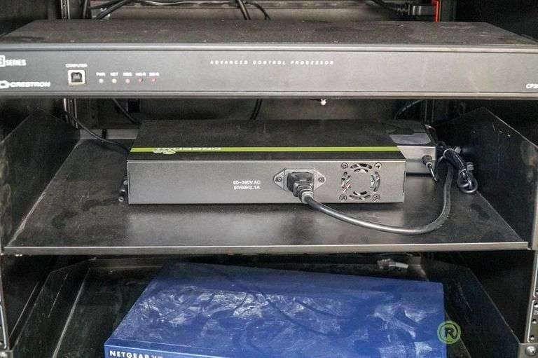 MA Network Rack With Crown 280A Amp, Audio Flex Audio Processor ...