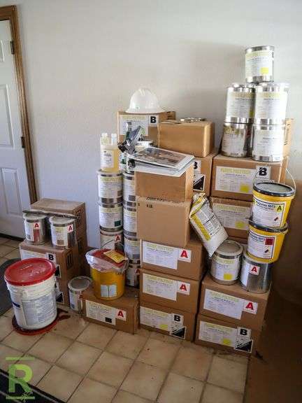 Approximately (120) Gallons of Floric Polytech Concrete Floor Epoxy ...