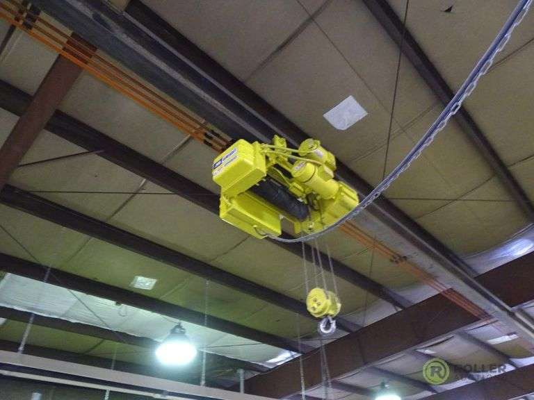 Acco Wright Speedway 4-Ton Electric Wire Rope Hoist , 65' I Beam ...