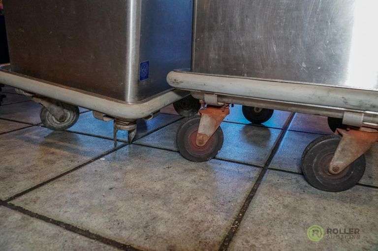 (2) Stainless Steel Ingredient Bins on Casters - Roller Auctions