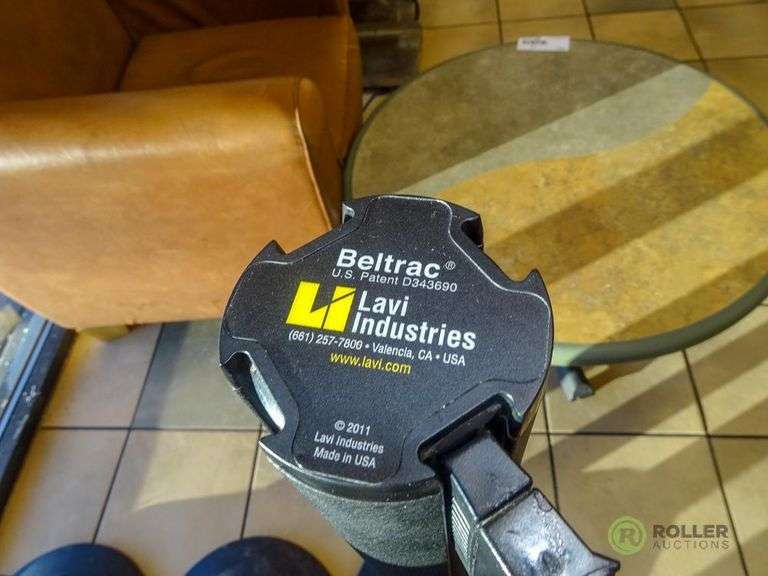 (6) Lavi Industries Beltrac Stanchions With Black Retractable Belt - Roller Auctions