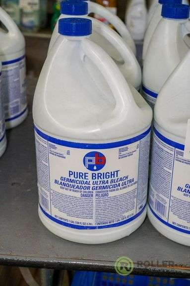 (6) 1-Gallon Bottles of Pure Bright Germicidal Ultra Bleach - Roller ...