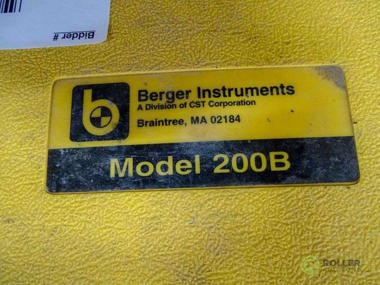 Berger Instruments 200B Level and Transit Level For Surveying - Roller ...