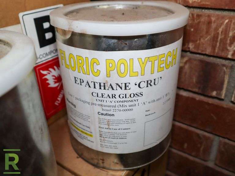 Approximately (120) Gallons of Floric Polytech Concrete Floor Epoxy ...