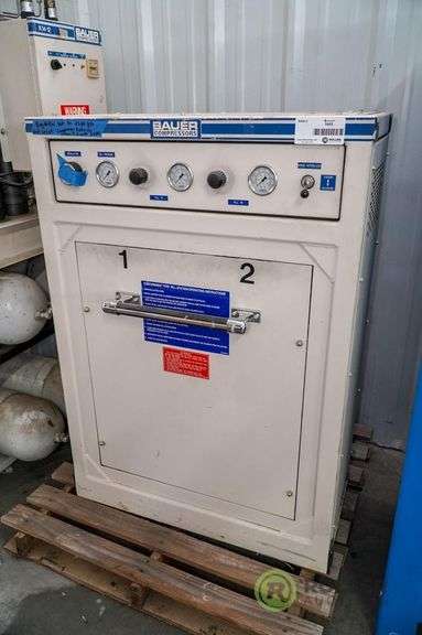 Bauer K14-12, CFS-25 Breathing Air Compressor and Fill Station - Roller ...