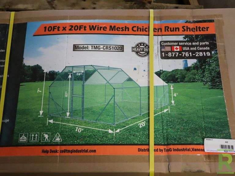 New TMG Industrial TMG-CRS1020 10' x 20' Wire Mesh Chicken Run Shelter ...