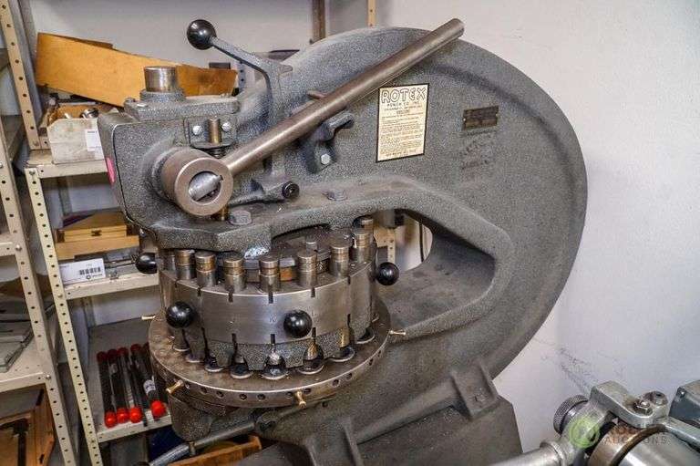 Rotex 18-A Turret Punch with Stand on Casters - Roller Auctions
