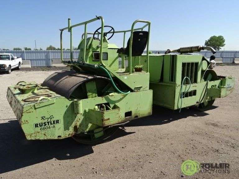 Raygo Rustler 6604-A Ride-On Double Drum Roller, 66in Drums, Spray Bar ...