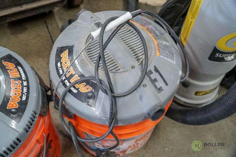 (2) Bucket Head Wet / Dry Vac Powerheads - Roller Auctions