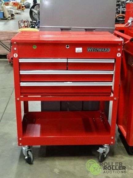 Westward 4-Drawer Toolbox With Shelf on Casters - Roller Auctions