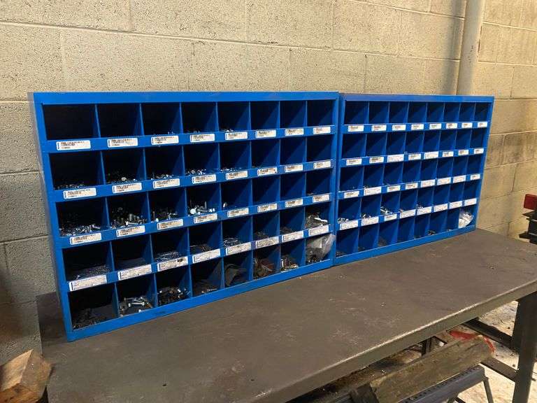 (2) 40-Bin Hardware Sorters With Contents - Roller Auctions