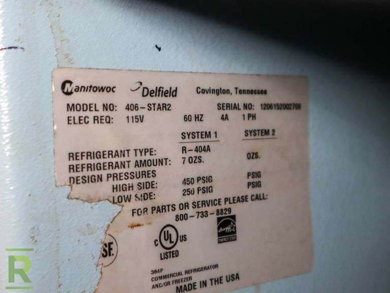 Delfield 406 Star2 27" Under Counter Refrigerator on Casters - Roller ...