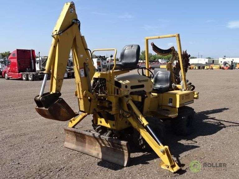 2003 Vermeer RT450 Ride-On Trencher, w/ Backhoe Attachment, 54in ...