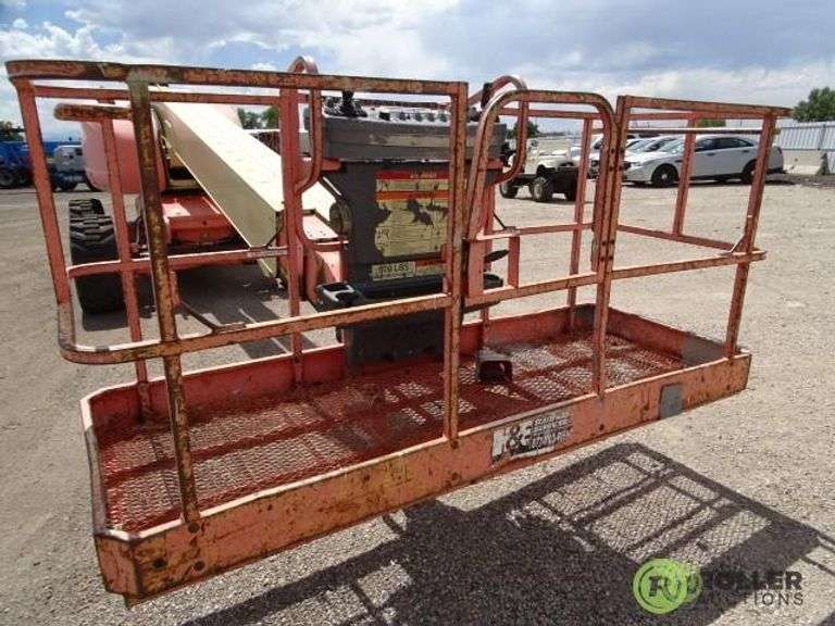 JLG Model 600S 4WD Boomlift 60' Reach, Dual Fuel, 8' Basket, 15-19.5 ...