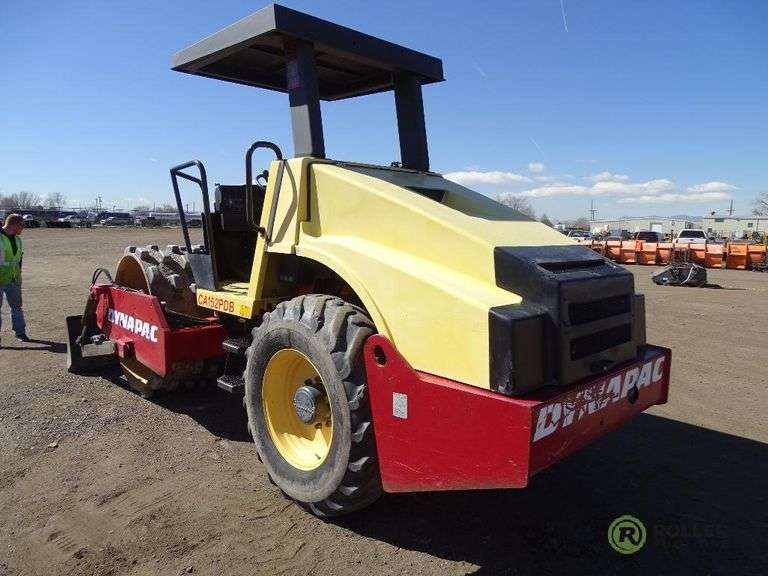 2000 Dynapac CA152PDB Ride-On Vibratory Sheepsfoot Compactor, 66in Drum ...