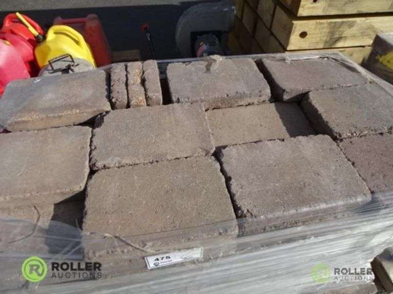 Pallet of Pavestone Pavers, 7in x 10.5in, Tumbled - Roller Auctions
