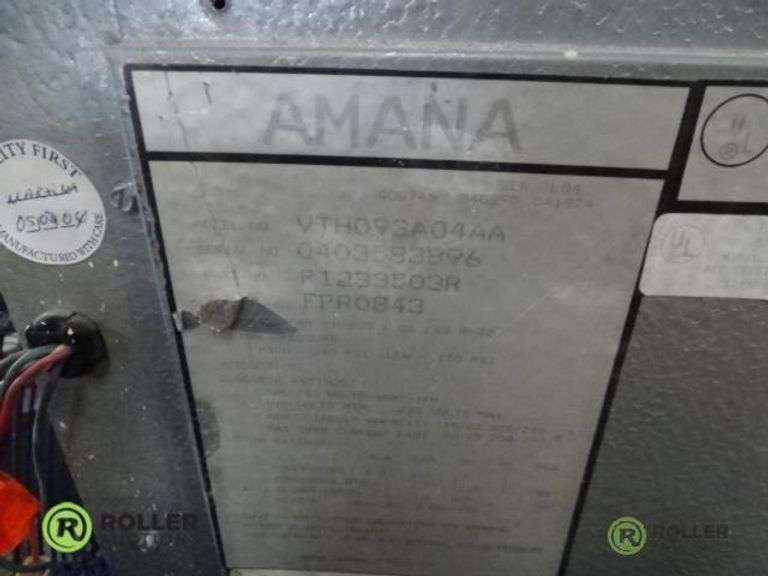 (3) Amana Single Package Vertical Air Conditioner / Heat Pumps - Roller ...