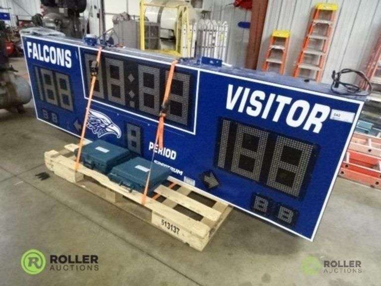 (2) Spectrum 2242 Indoor Basketball Scoreboards With Controls - Roller ...
