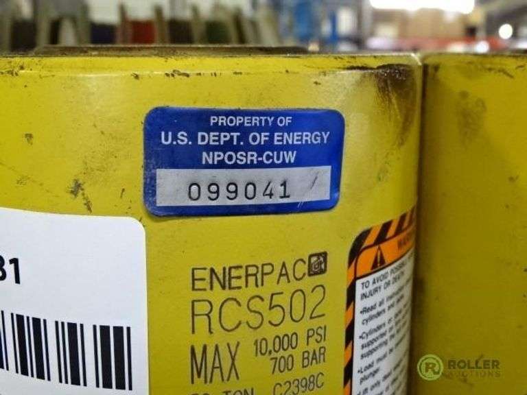 (4) Enerpac RCS502 Hydraulic Cylinders, 50-Ton - Roller Auctions