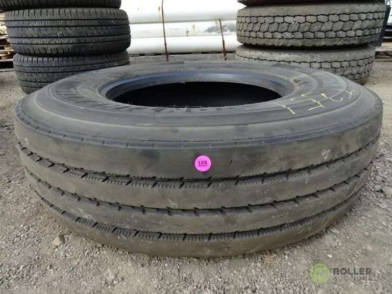 Continental HSR2 11R22.5 Tire, 12mm Tread Depth - Roller Auctions