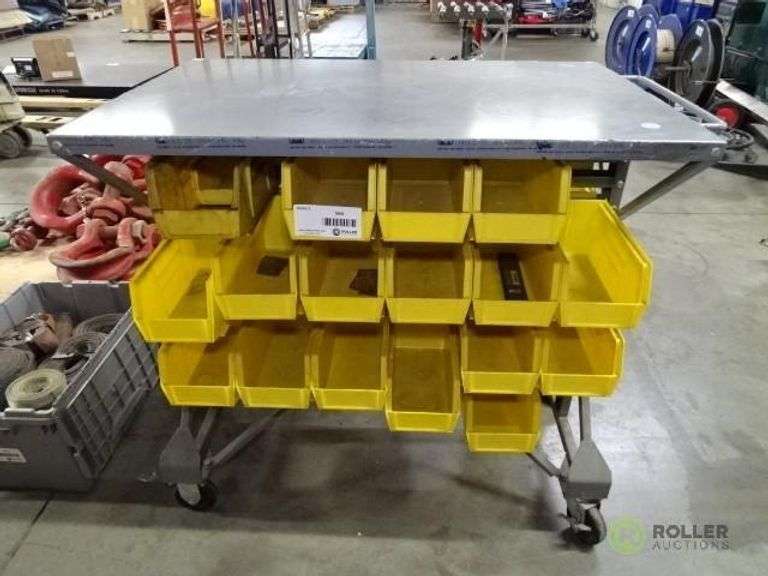 Double Sided Parts Bin Cabinet on Casters - Roller Auctions
