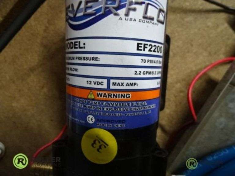 Everflo 2.2 GPM 12V Diaphragm Pump, Flo Jet Multi Fixture Pump, Gast ...