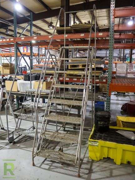 Warehouse Stocking Ladder, 8-Step - Roller Auctions
