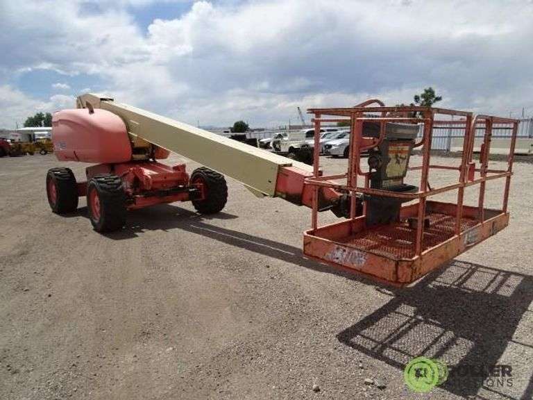 JLG Model 600S 4WD Boomlift 60' Reach, Dual Fuel, 8' Basket, 15-19.5 ...