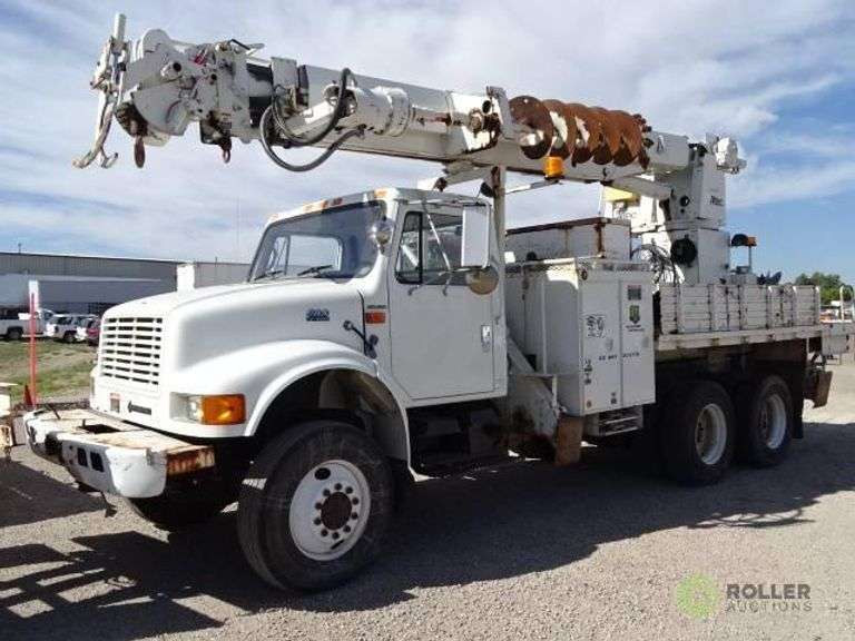 2000 INTERNATIONAL 4900 T/A AWD Digger Derrick Truck, DT466E, Automatic ...