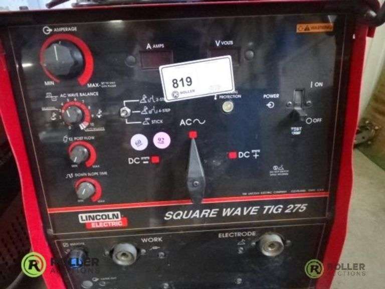 Lincoln Electric Square Wave Tig 275 Welder, Nima Class II - Roller ...