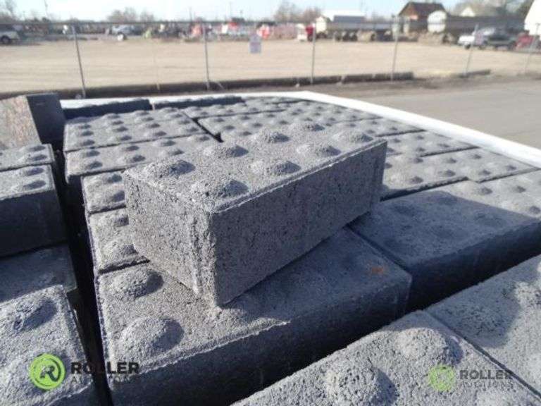 (2) Pallets of Pavestone Holland 98 ADA Pavers, Charcoal - Roller Auctions