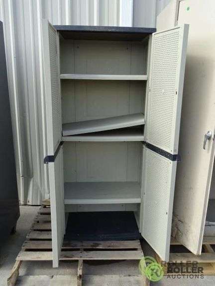Plastic Storage Cabinet With Shelves - Roller Auctions