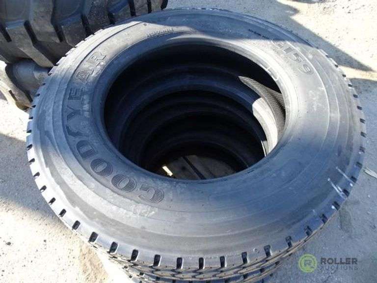 (4) Goodyear G159 9R22.5 Tires, Retread - Roller Auctions