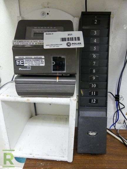 Acroprint 175 Digital Time Clock and Card Holder - Roller Auctions