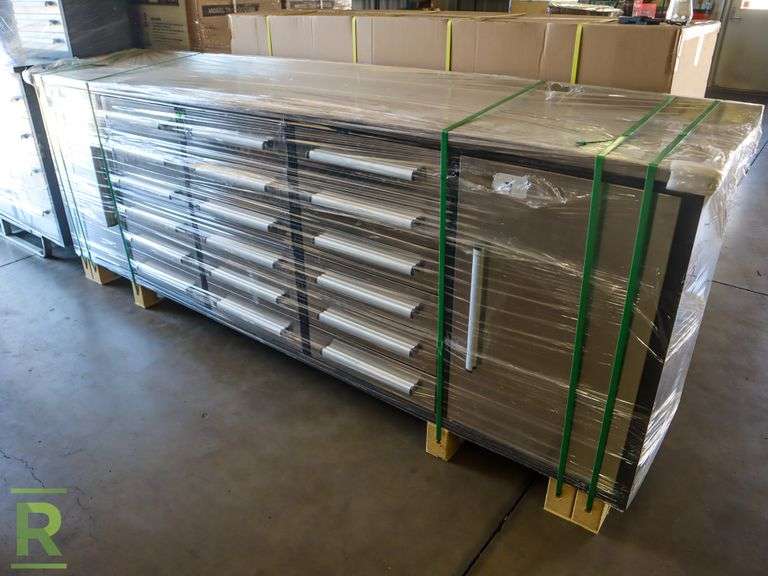 New Steelman 10Ft-18D 18-Drawer Stainless Steel Top Workbench - Roller ...