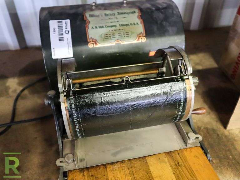 Edison's No. 75 Rotary Mimeograph Machine - Roller Auctions