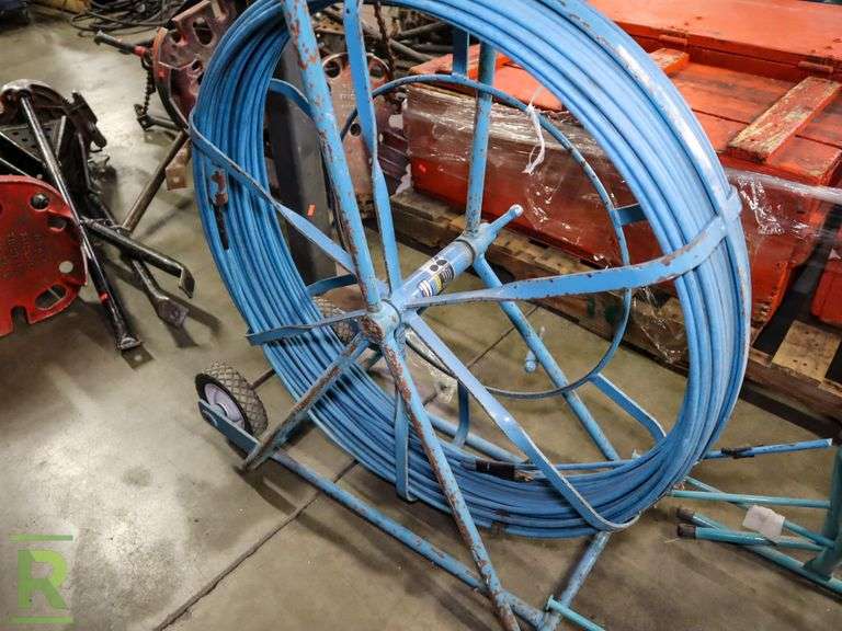 Python Duct Rodder and (2) Wire Reels - Roller Auctions