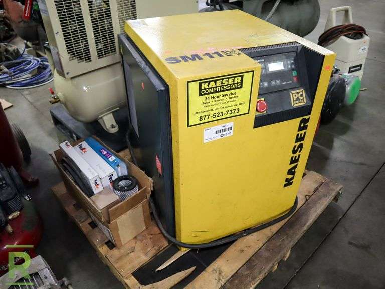 Kaeser SM11 Air Compressor, Inoperable, Kaeser Tech Recommends New Head ...