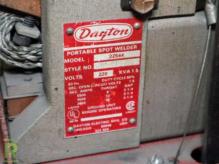 Dayton 2Z544 Spot Welder With Stand, 220V - Roller Auctions