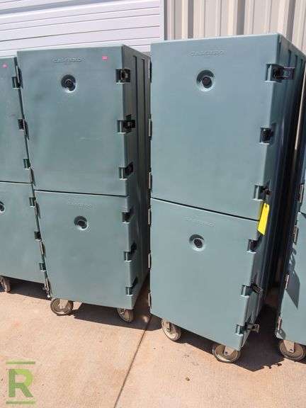 (2) Cambro 1826DTC Split Door Insulated Storage Rack - Roller Auctions