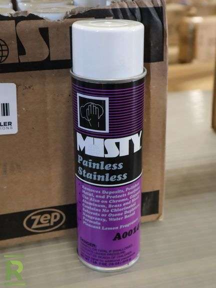 (12) 18oz Bottles of Misty A00142 Stainless Steel Cleaner - Roller Auctions