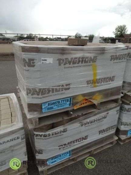 (2) Pallets of Pavestone 8in Three Tone Brown Hexagon Pavers - Roller ...