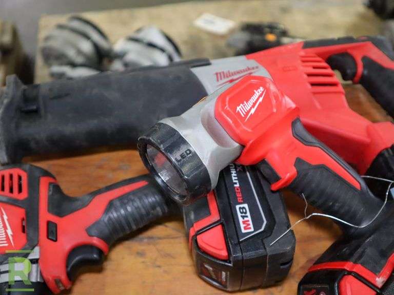 Milwaukee 2735-20 Work Light, 2607-20 1/2" Hammer Drill and 2620-20 ...