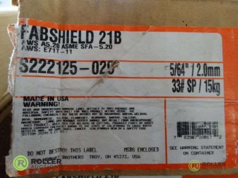 (2) Hobart Fabshield 21B Welding Wires - Roller Auctions
