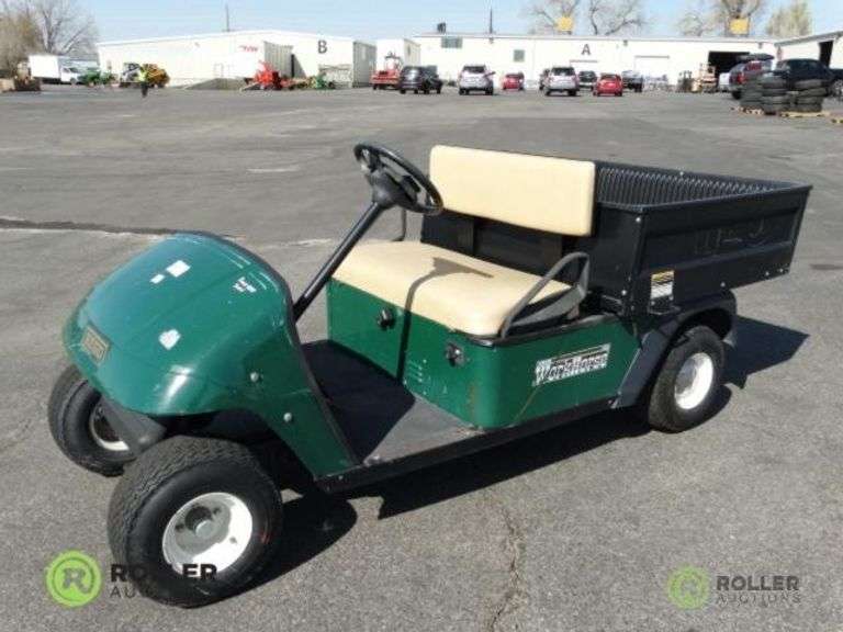E-Z GO WORKHORSE GOLF CART, Gas, Bed, Runs Slow - Roller Auctions