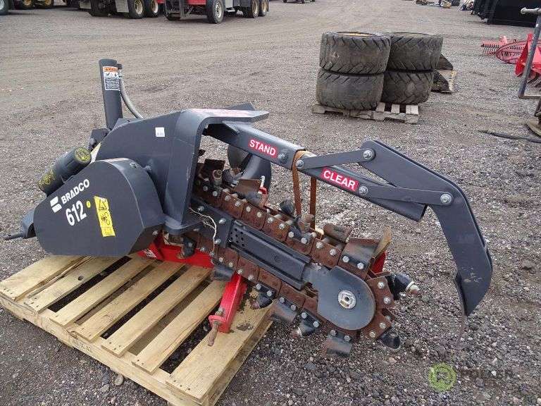 BRADCO 612 Hydraulic 3-Pt Trencher Attachment To Fit Tractor, w/ PTO ...