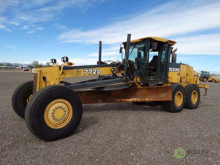 2006 JOHN DEERE 772D Motor Grader, 6WD, A/C Cab, Rear Ripper, 14 ...
